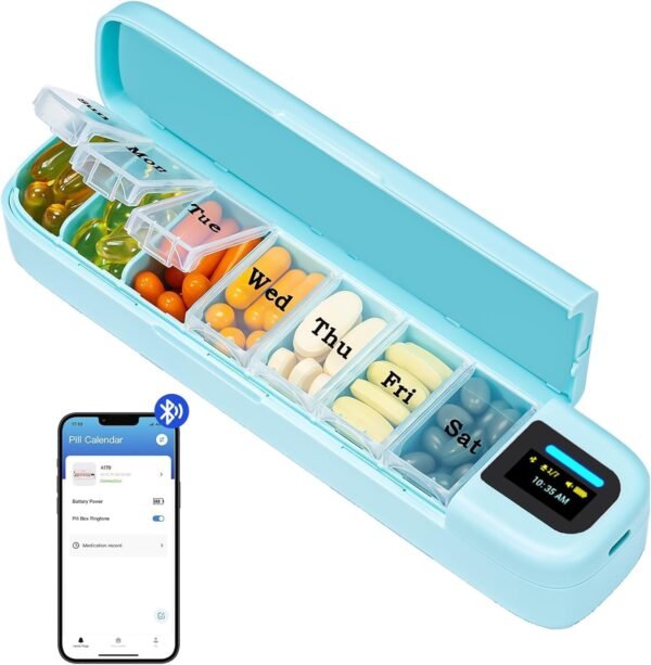 Smart Organizer Bluetooth Enabled Pill Box with App. - SS POCT LLP